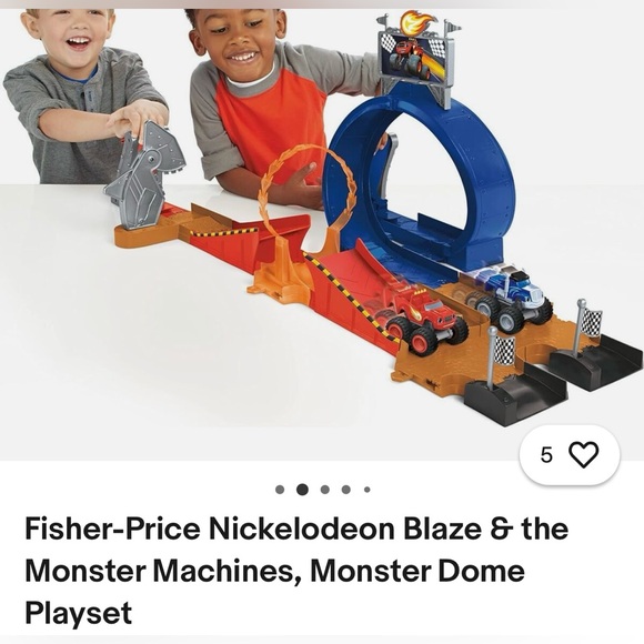 Toys | Blaze The Monster Machines Car Toy Race Track Set Dome Playset ...